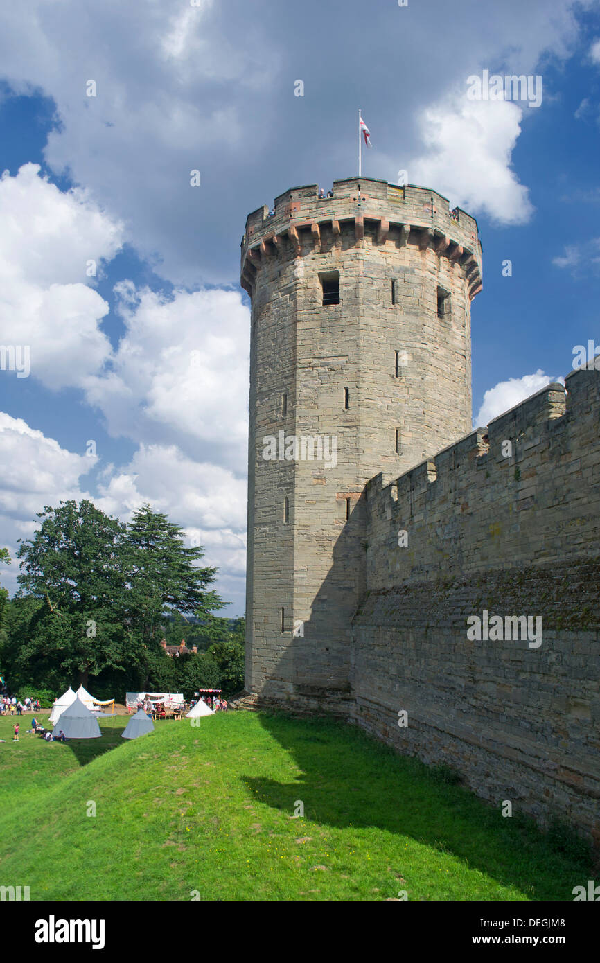 Guy's Tower and grounds at Medieval Warwick Castle, Warwickshire ...