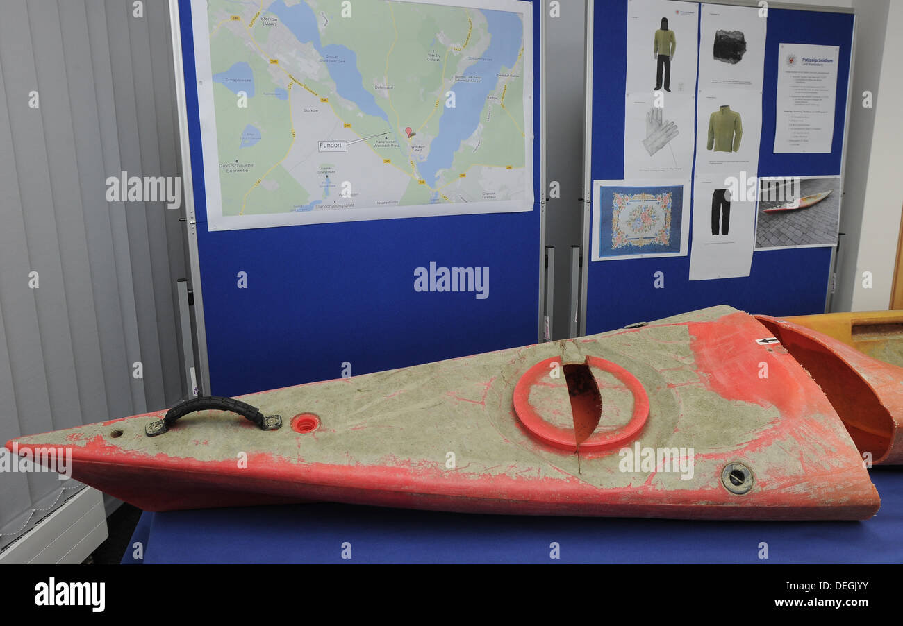 A canoe used in the hostage case of Storkow in October 2012 is ...