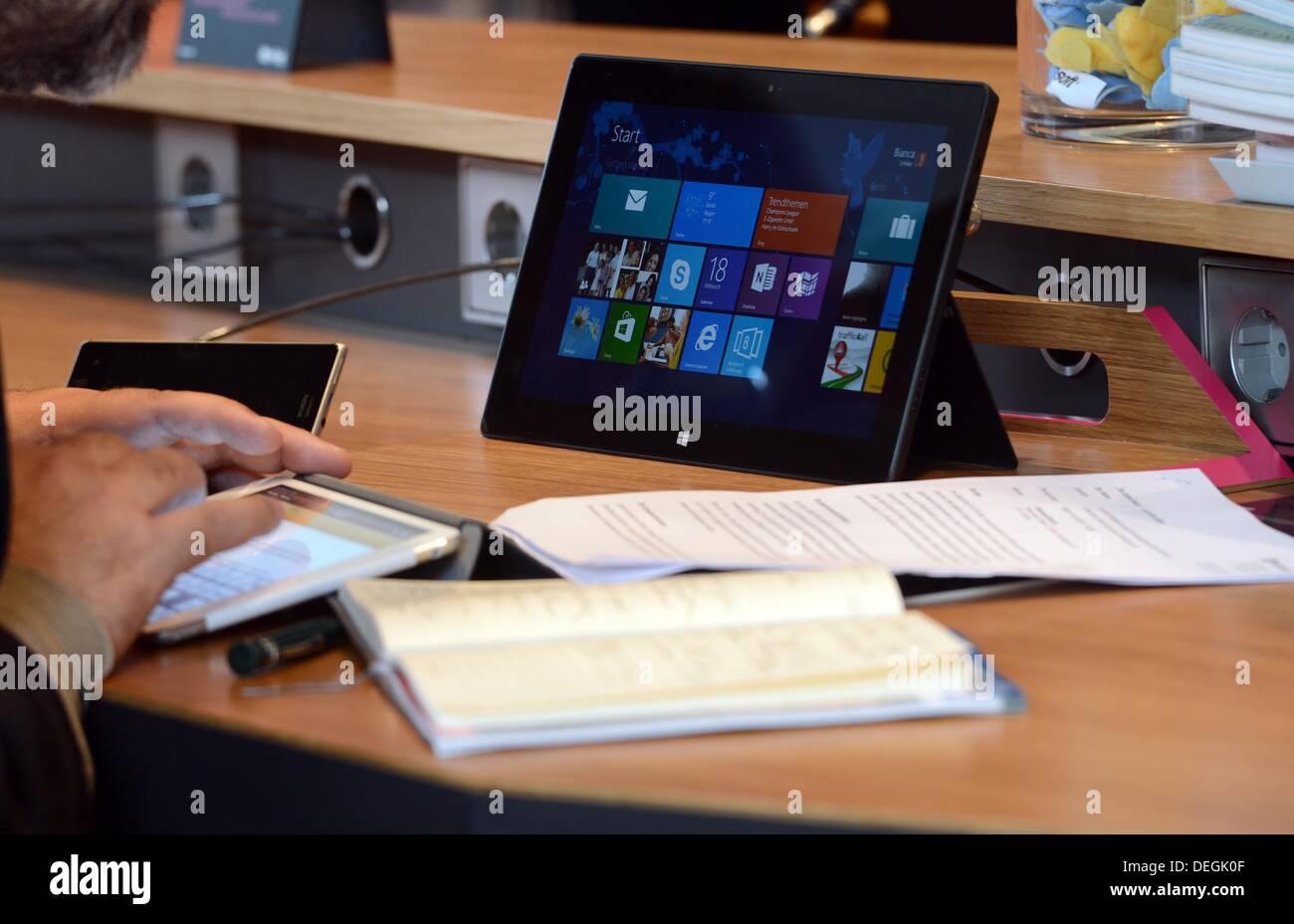 The Microsoft Cafe 'Digital Eatery' is pictured during its opening at ...