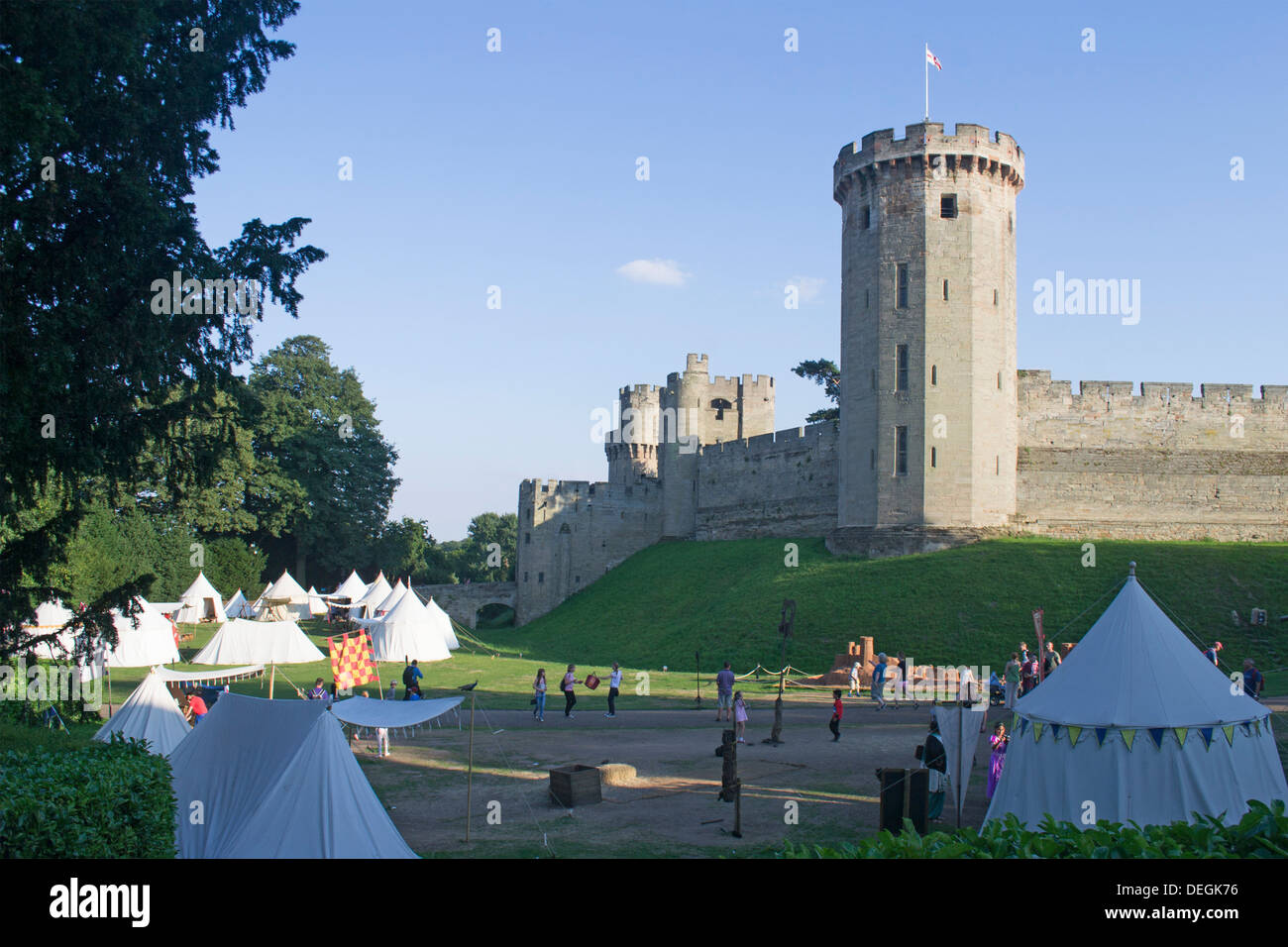 Guy's Tower and grounds at Medieval Warwick Castle, Warwickshire ...