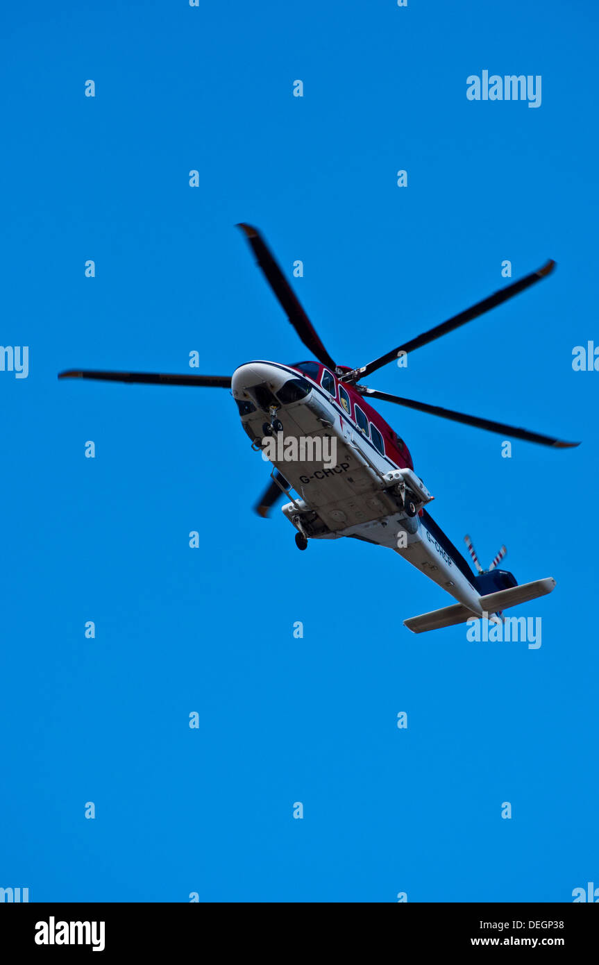 G-CHCP Agusta-Bell AB139 helicopter returning to North Denes Heliport ...