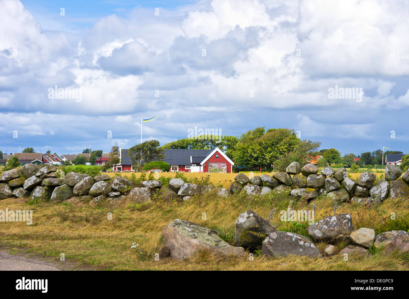 Typical Swedish Rural Environment And Countryside Stock Photo - Alamy