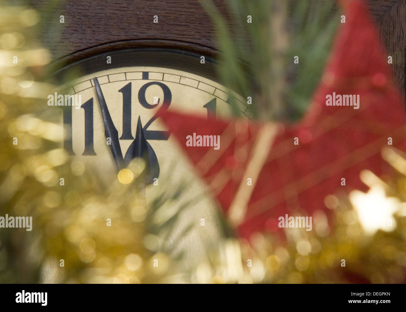 New Year clock Stock Photo - Alamy