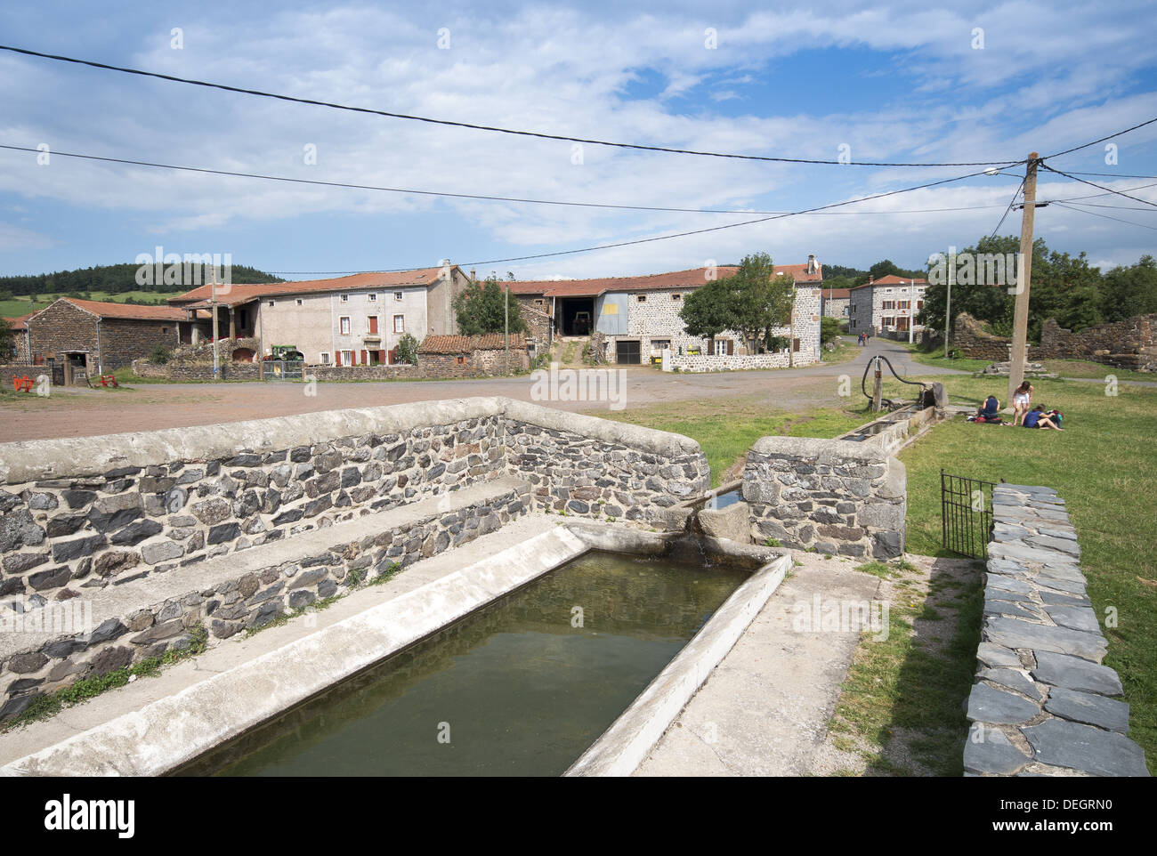 The picturesque village of Le Chier on the GR65 route, France Stock ...