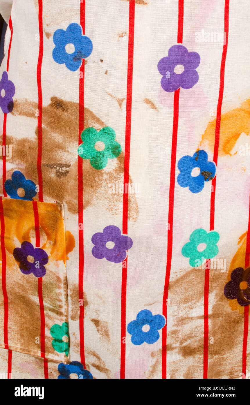 Very dirty apron in a full frame take Stock Photo - Alamy