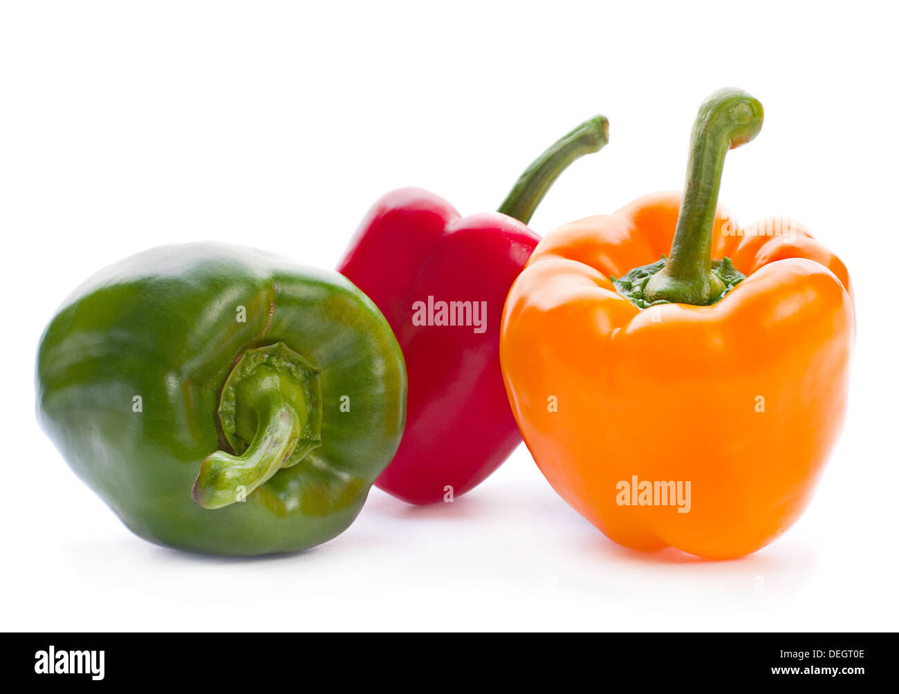 Tricolor pepper vegetable isolated on white Stock Photo - Alamy