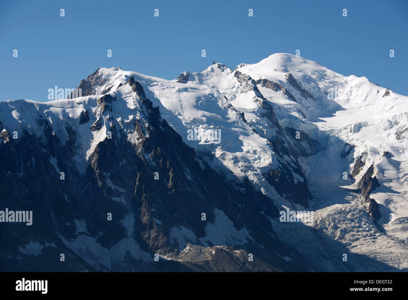 Mont Blanc, Mont Blanc Massif, Chamonix, Alps, France Stock Photo - Alamy