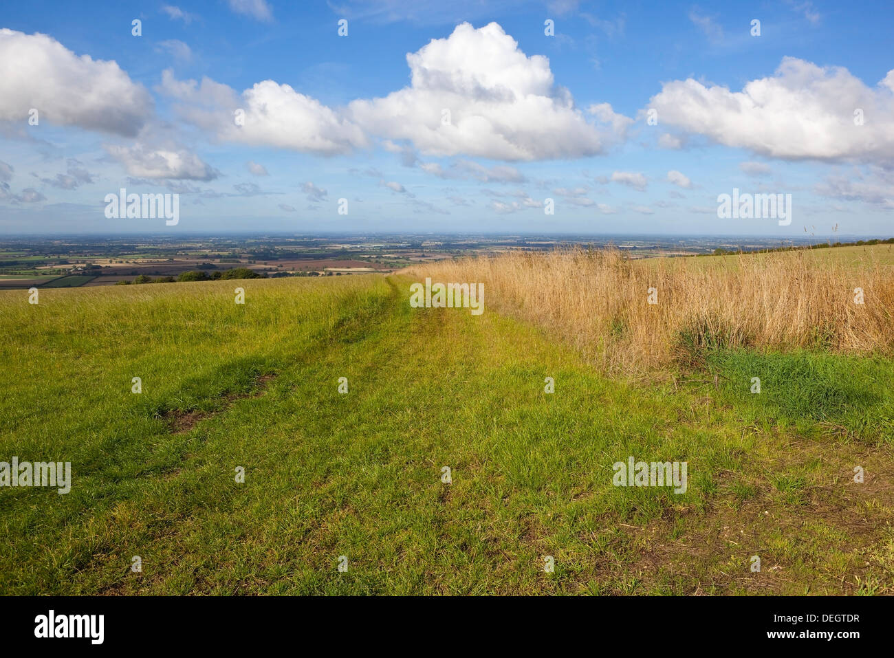 A view of the vale of York from the heights of the Yorkshire wolds ...