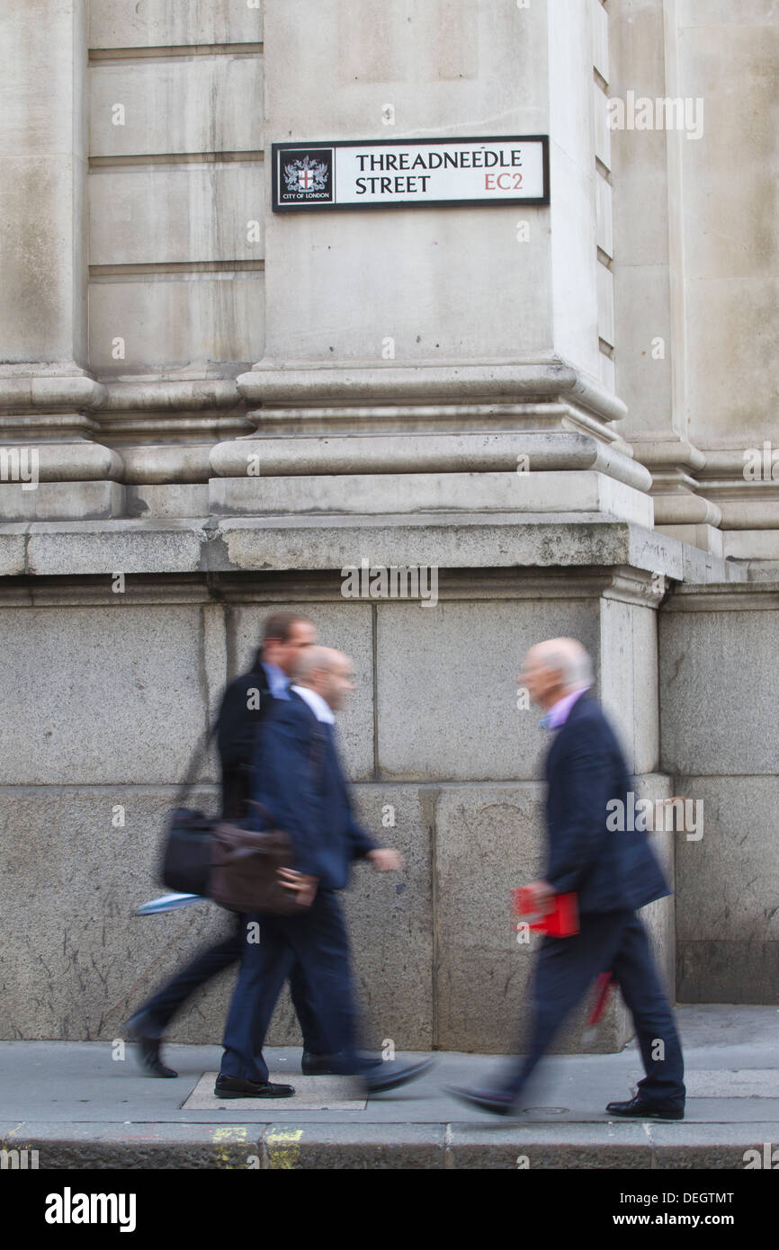 Threadneedle Street, City of London, England, United Kingdom Stock ...