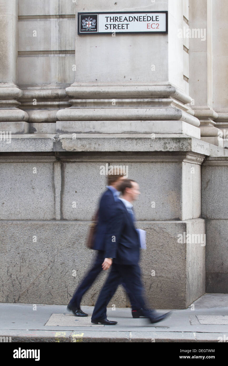 Threadneedle Street, City of London, England, United Kingdom Stock ...