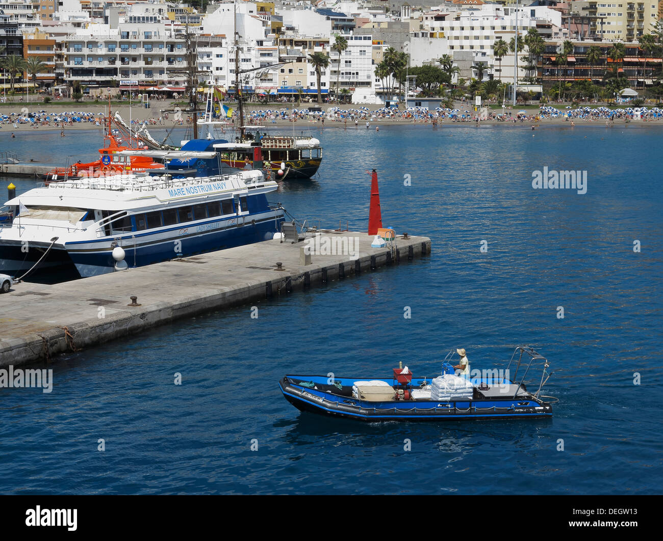 Los Cristianos Tenerife Canary Islands Spain Ferry port Stock Photo - Alamy