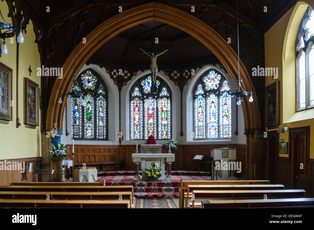 St cuthbert stained glass window hi-res stock photography and images ...