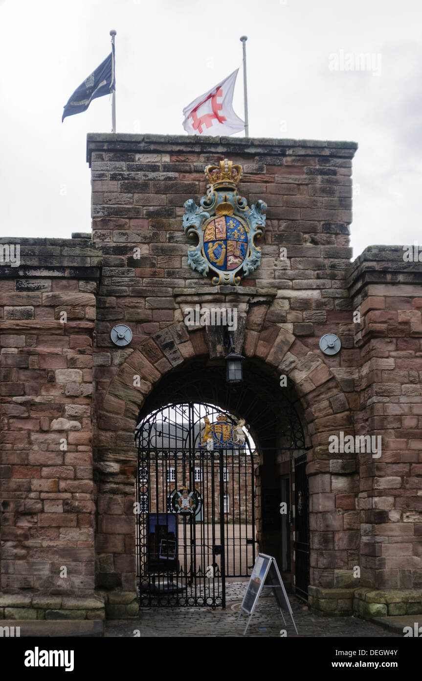 Front gate, entrance, to the Royal Barracks, Berwick Upon Tweed Stock ...