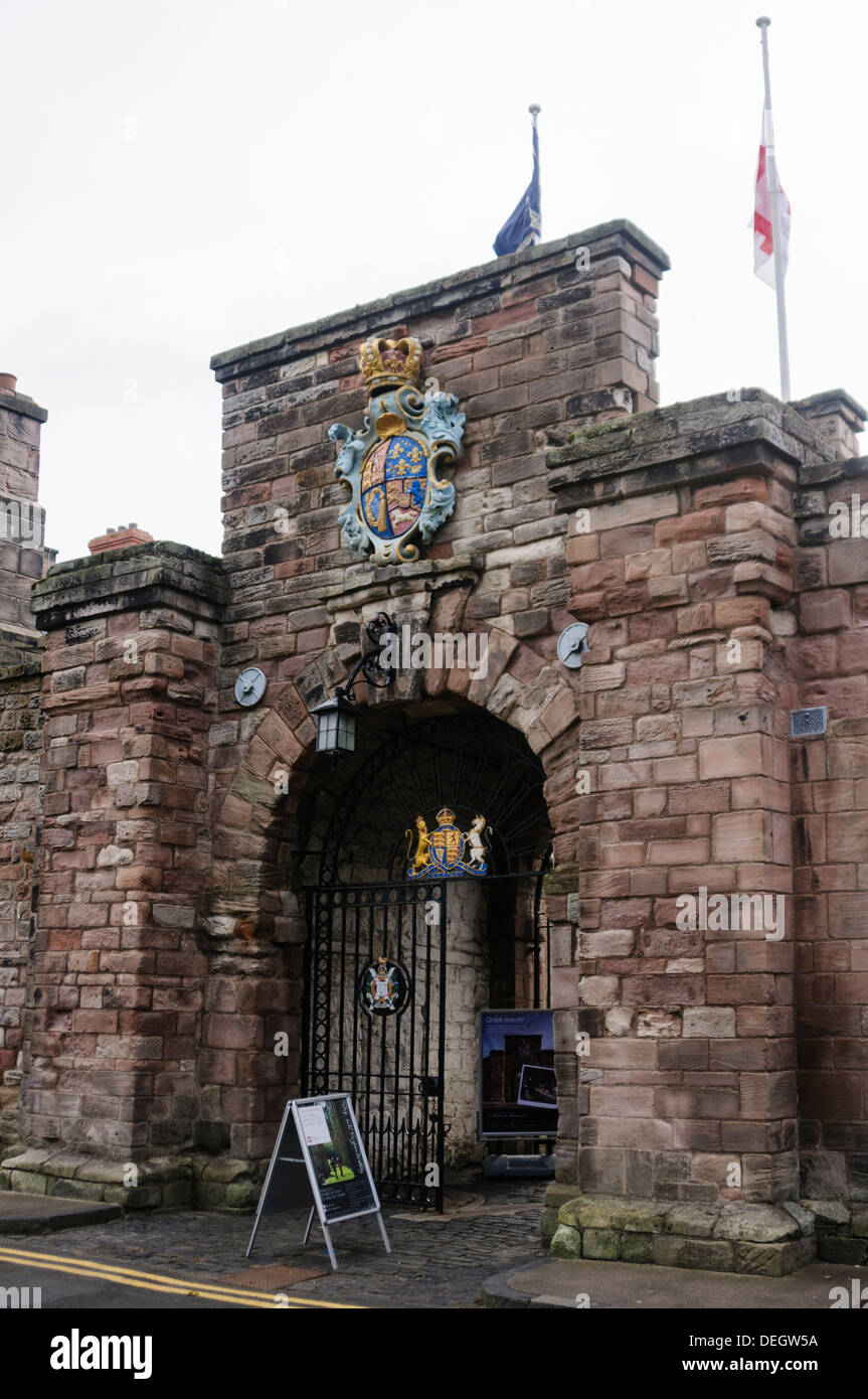 Front gate, entrance, to the Royal Barracks, Berwick Upon Tweed Stock ...