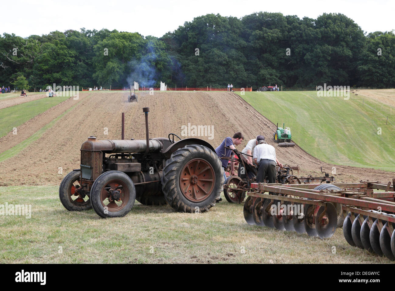 Vintage tractors ploughing hi-res stock photography and images - Alamy