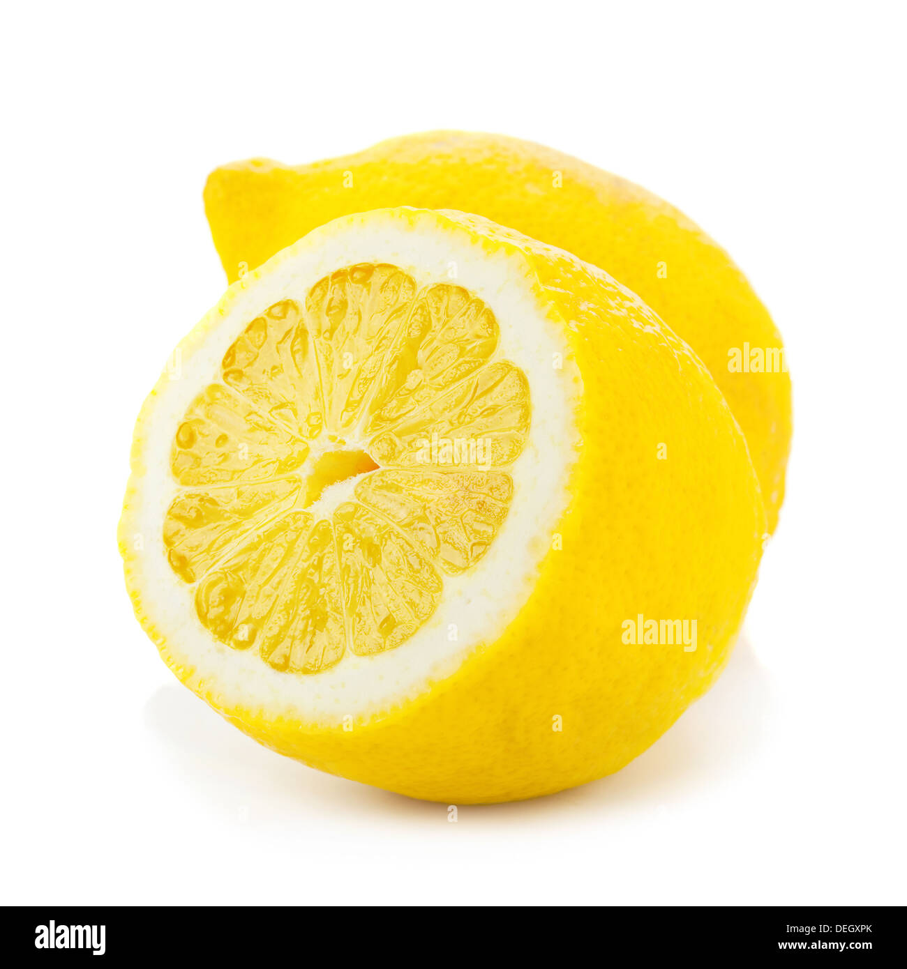 Lemon tropical fruit isolated on white Stock Photo - Alamy