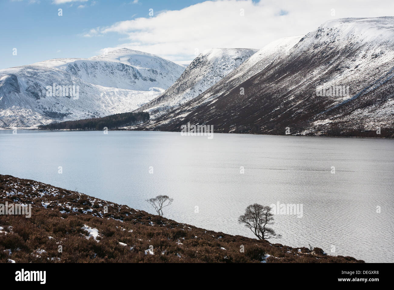 Loch Muick in the Cairngorm National park ,Aberdeenshire,Scotland Stock ...