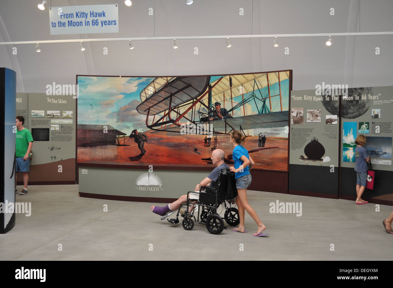 Displays in the Wright Brothers First Flight Centennial Center Stock ...