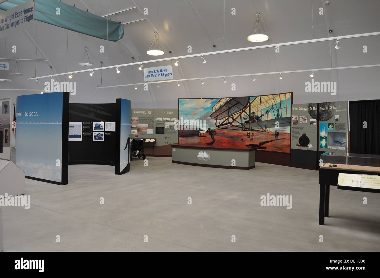 Displays in the Wright Brothers First Flight Centennial Center Stock ...
