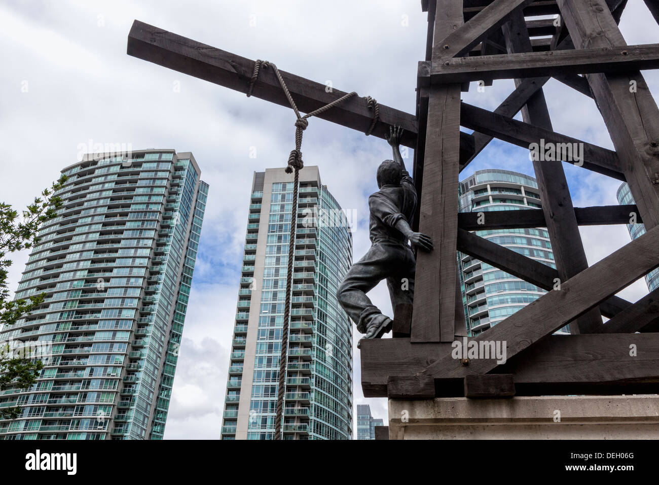 Statue is a memorial to Chinese railroad workers who built the Canadian ...