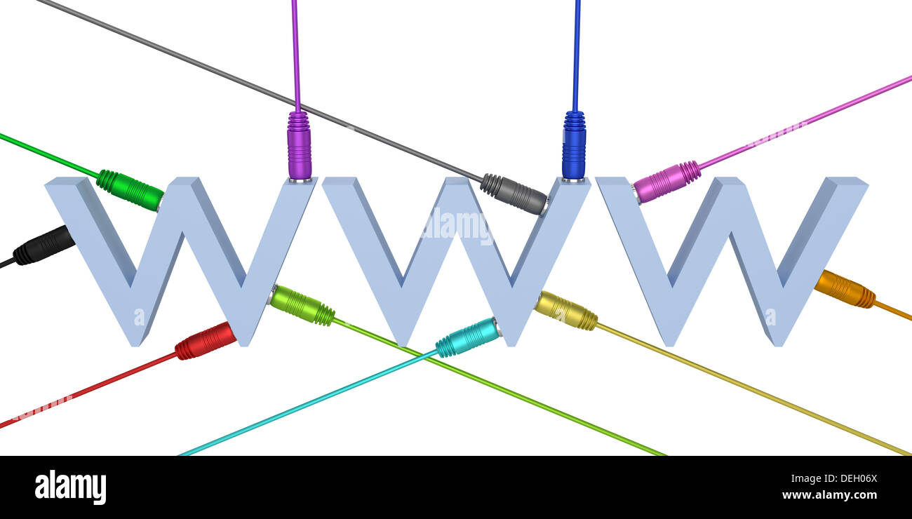 Colorful network cables connected hi-res stock photography and images ...