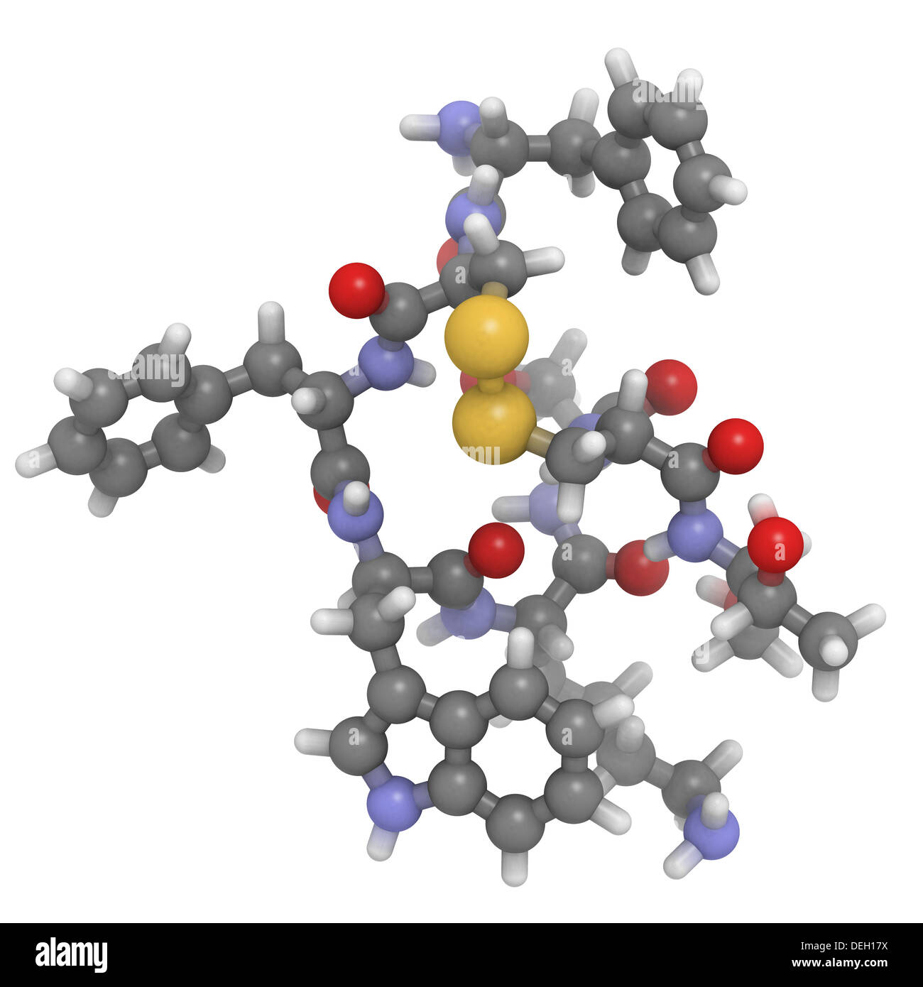 Octreotide peptide molecule, chemical structure. Mimic of somatostatin ...