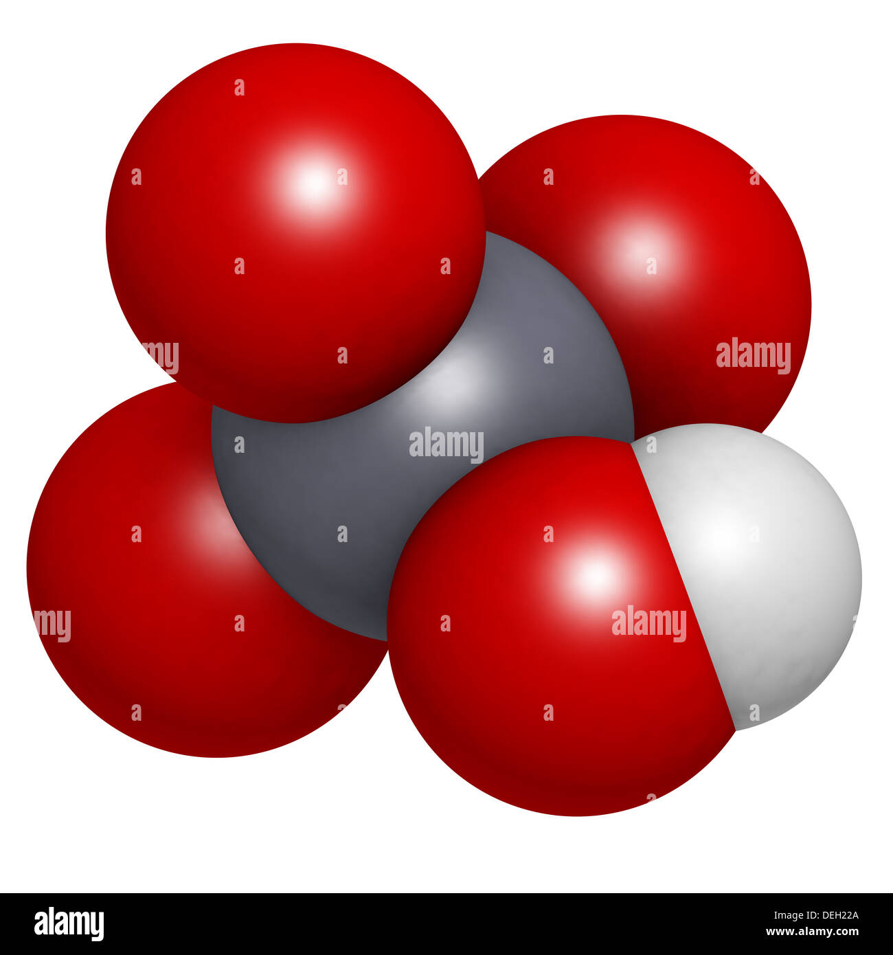 Chromic acid (H2CrO4) molecule, chemical structure. Highly corrosive ...