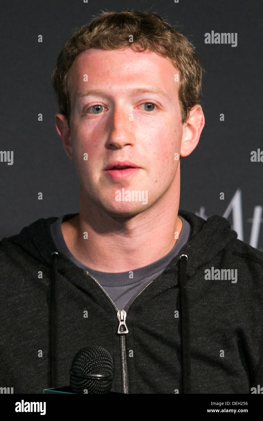 Mark Zuckerberg, co-founder, Chairman and CEO of Facebook Stock Photo ...
