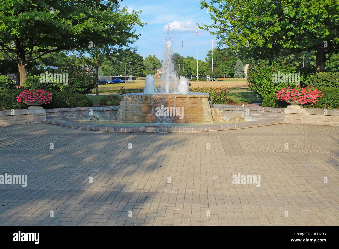 Fountain on the Butler University campus Stock Photo - Alamy