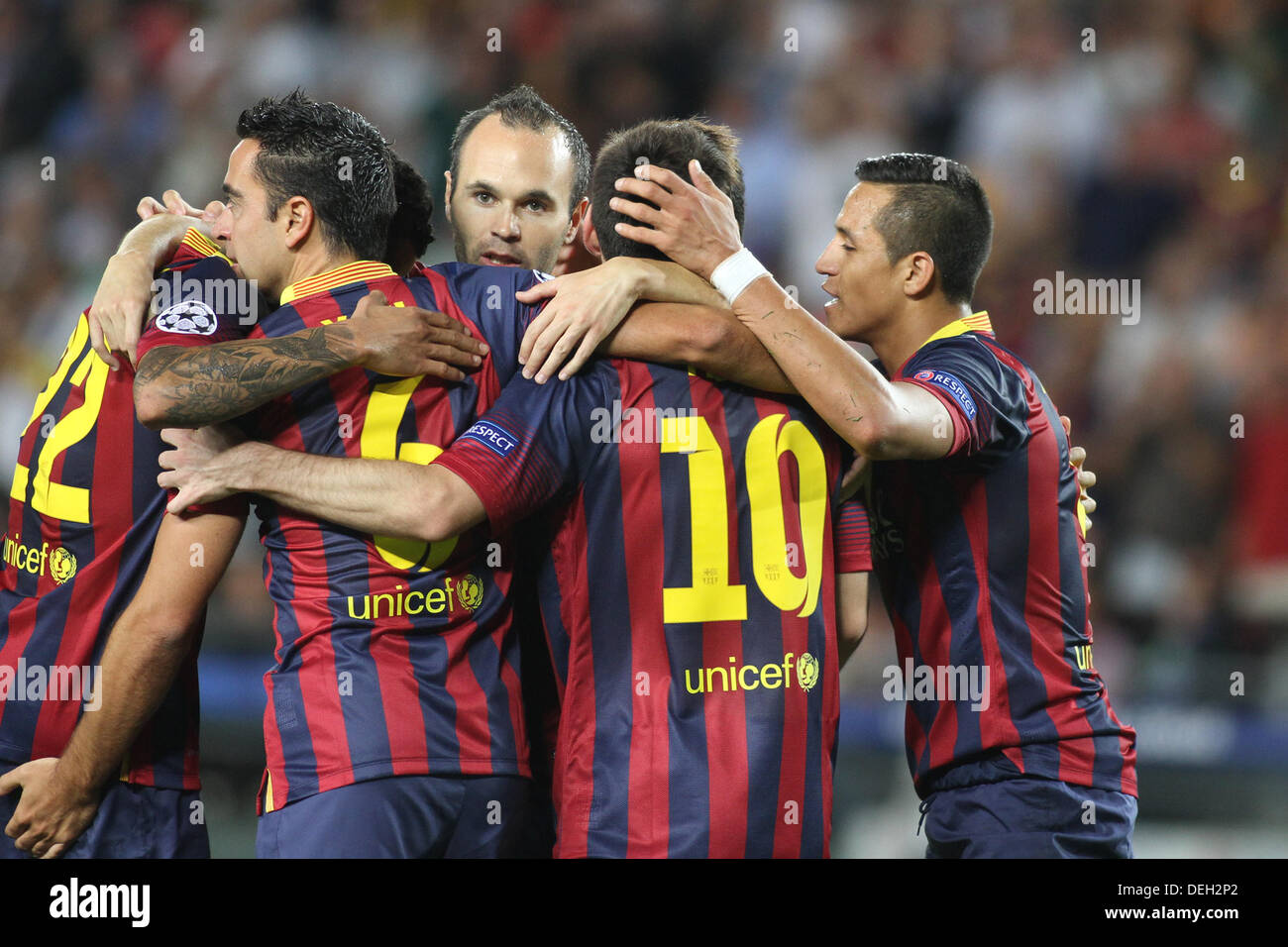Messi celebrating with goal hi-res stock photography and images - Alamy