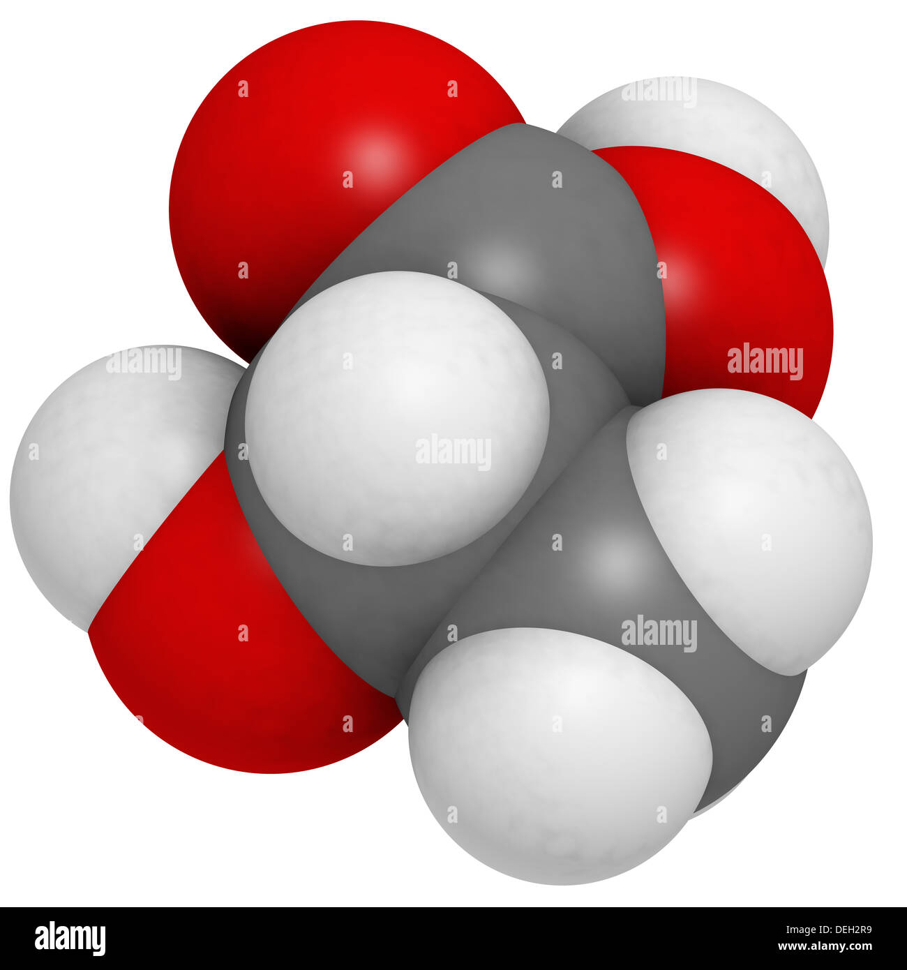 Lactic acid (milk acid, L-lactic acid) molecule, chemical structure ...