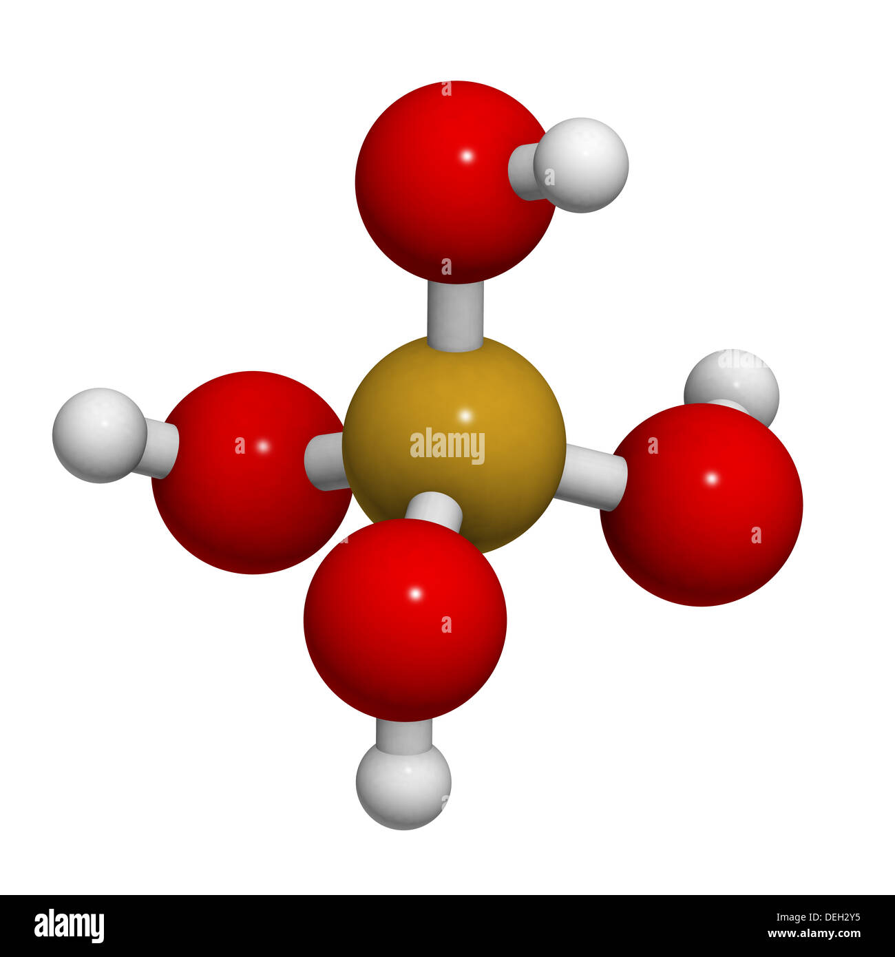 Silicic acid molecule, chemical structure. Silicic acid supplements are ...