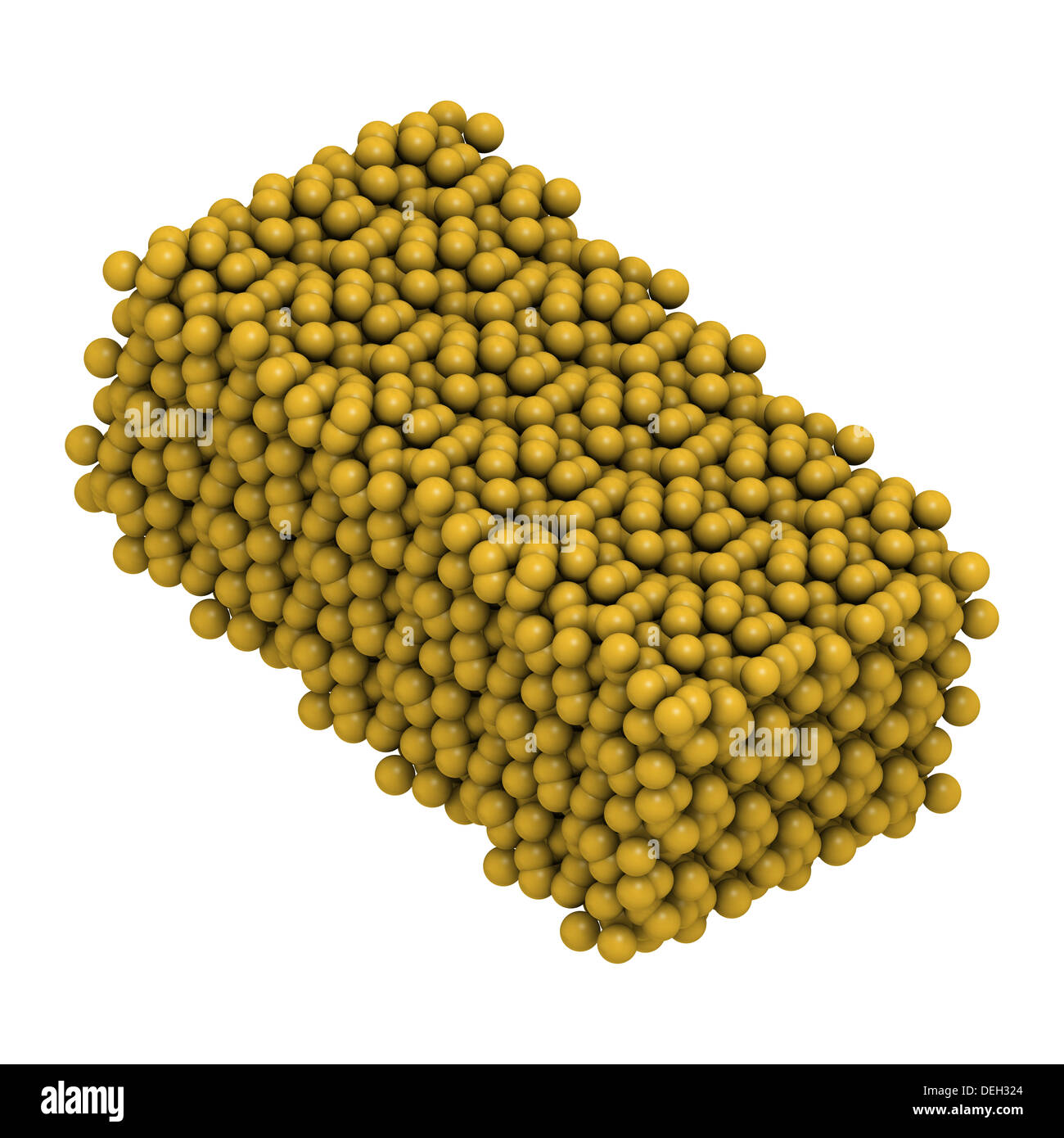 Sulfur (octasulfur, S8) crystal structure. Atoms are represented as ...