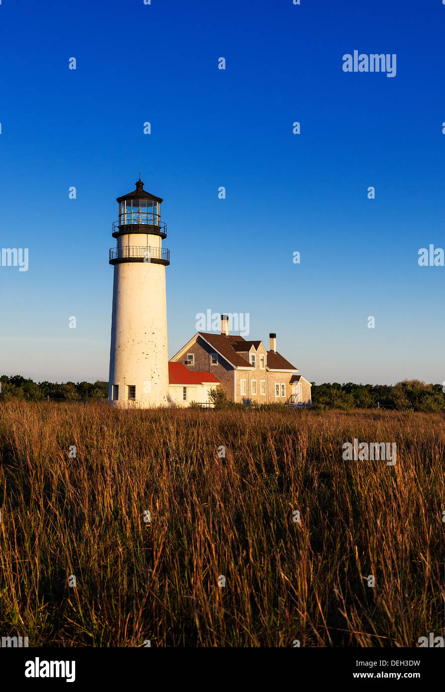 Rustic, weathered lighthouse, Highland Light, Truro, Cape Cod ...