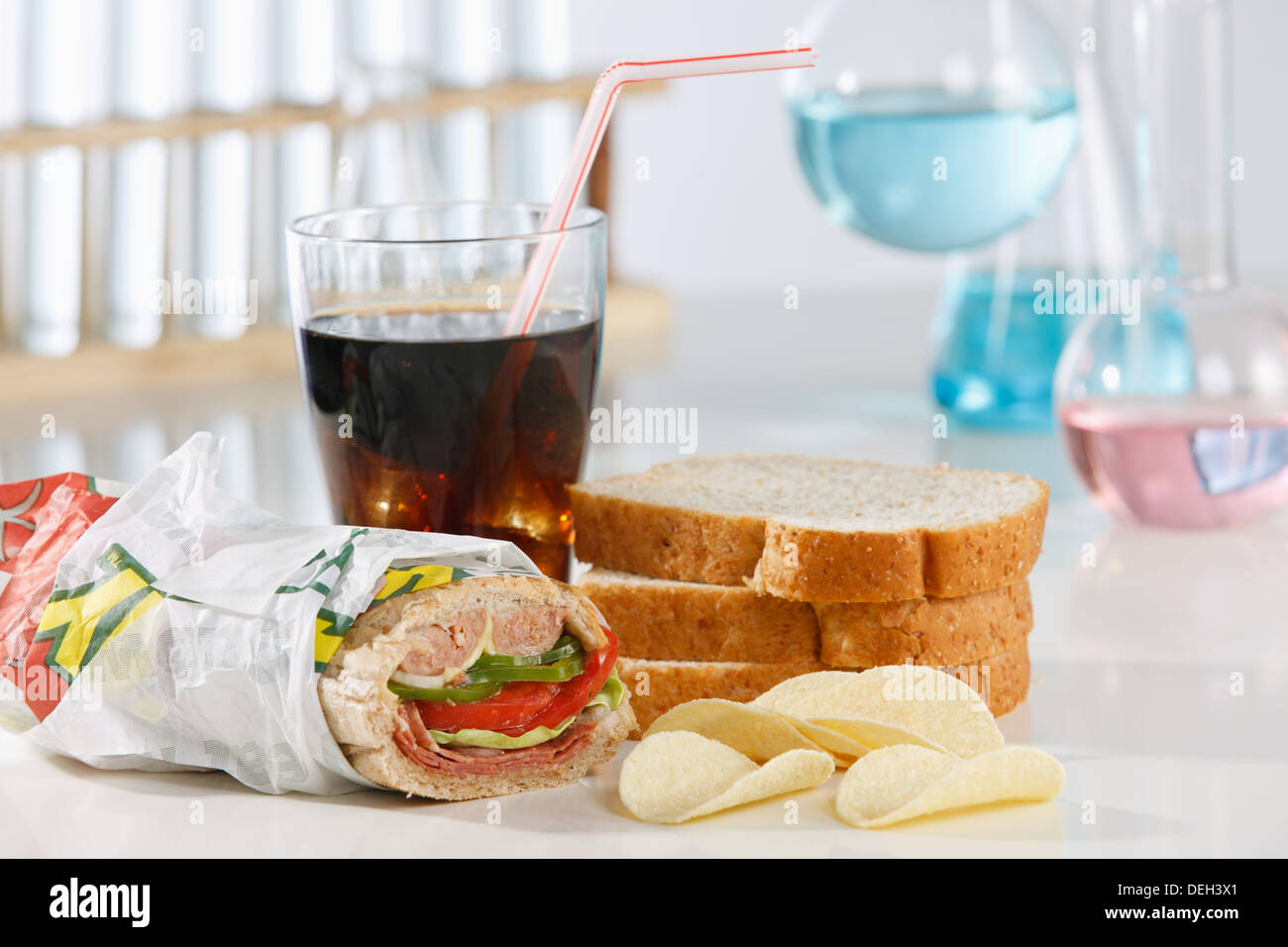 Food research in laboratory Stock Photo - Alamy
