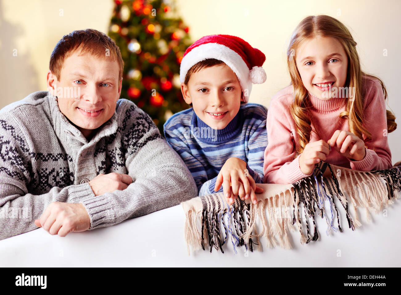 Happy three members family hi-res stock photography and images - Alamy