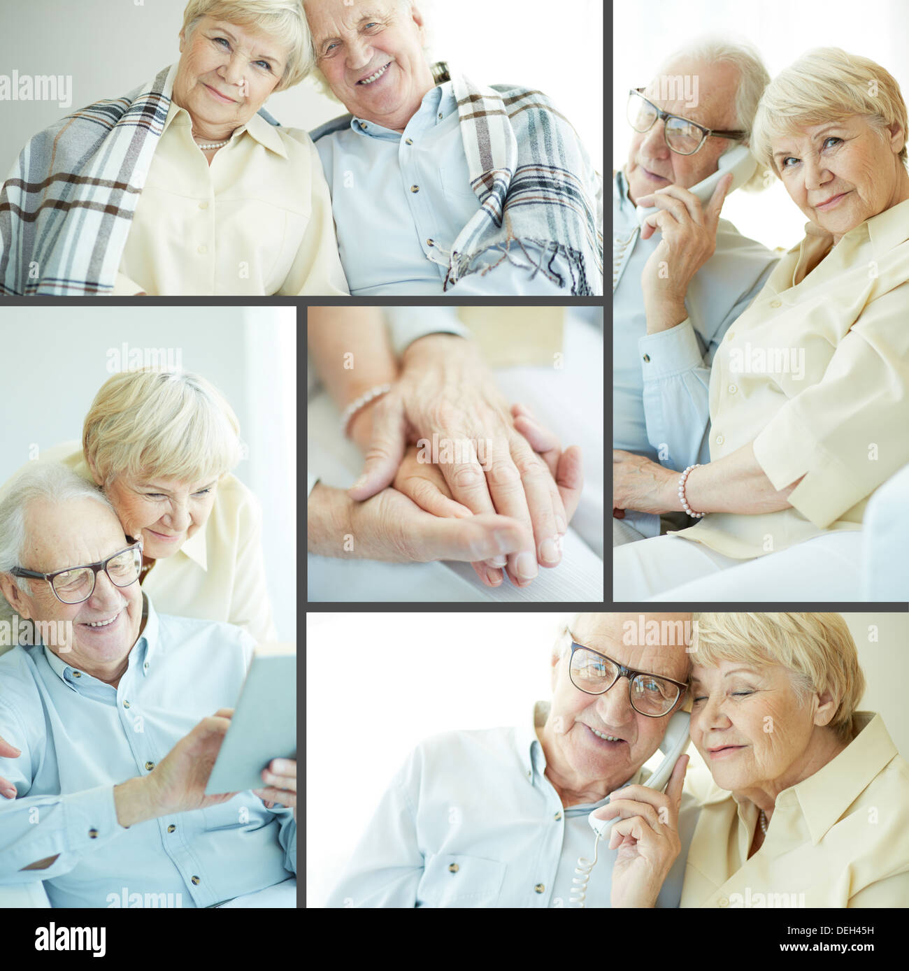 Collage retired pensioner grandfather hi-res stock photography and ...