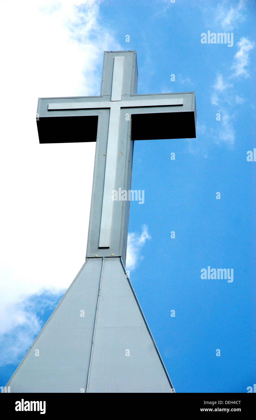 cross on top of a church Stock Photo - Alamy