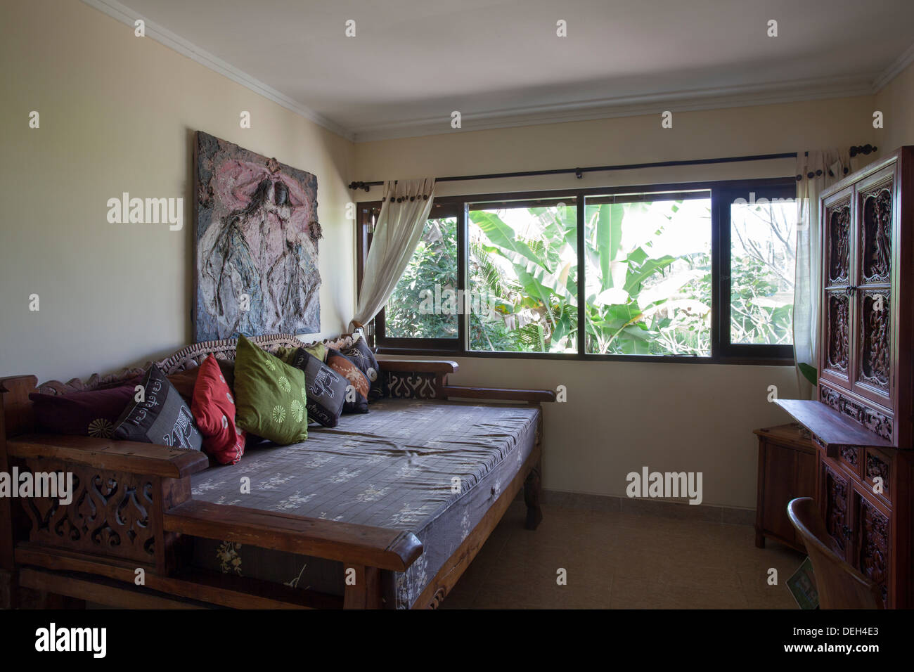 Relaxation couch villa Bali Indonesia Asia pillows relax enjoy rest ...