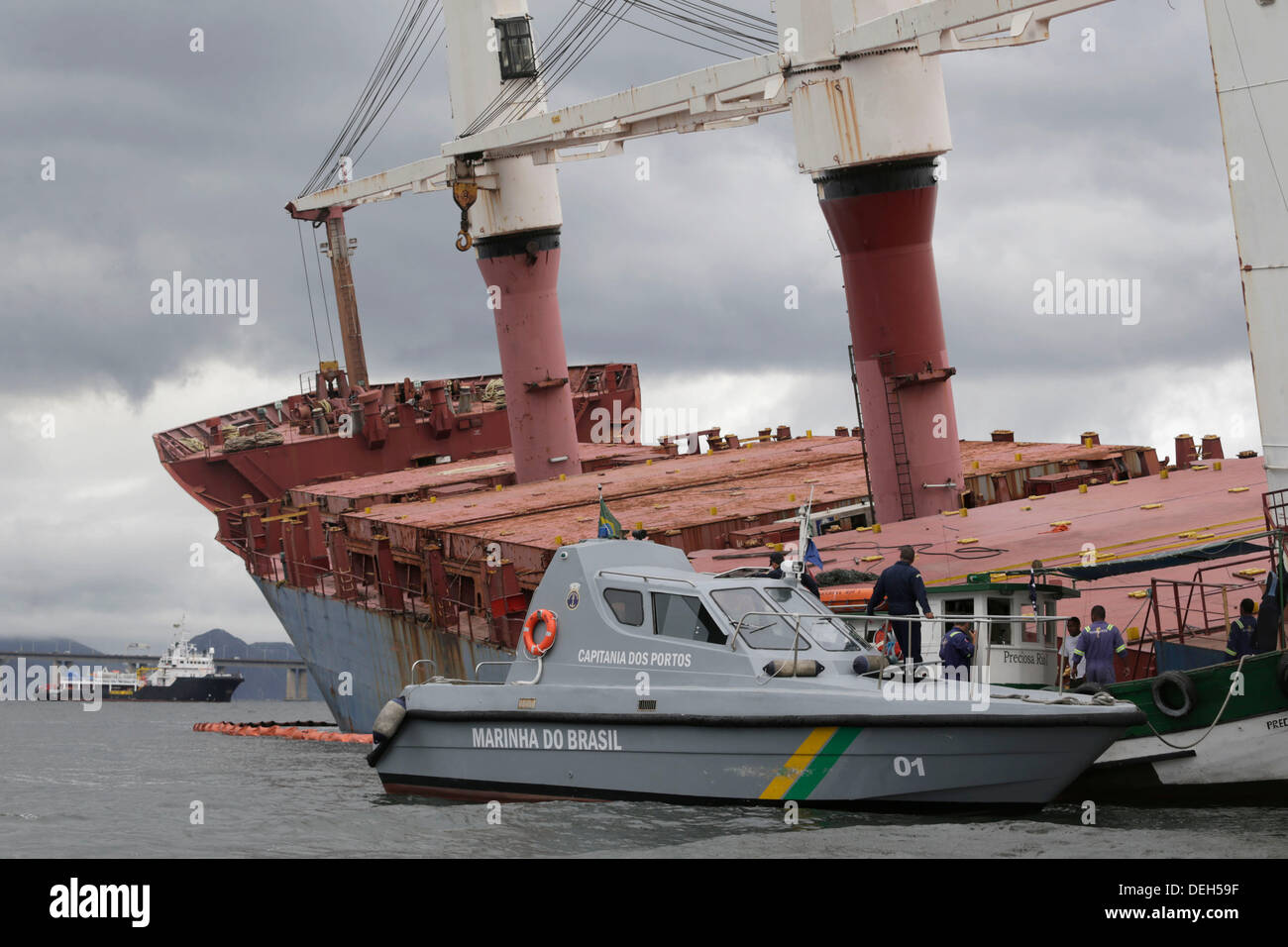 Rio de Janeiro, Brazil. 18th Sep, 2013. The freighter Star Creek, is ...