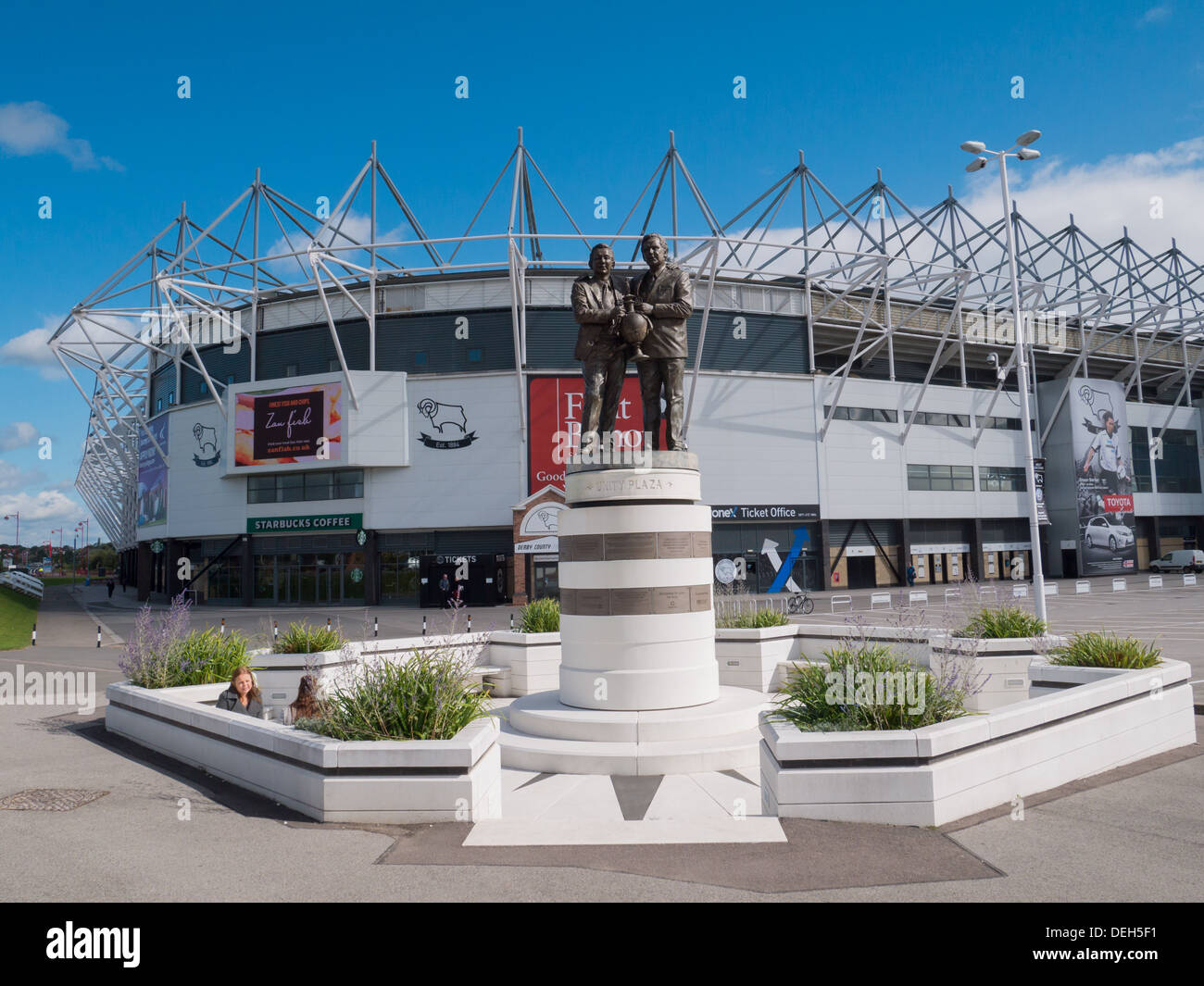 Bronze Statue of Brian Howard Clough and Peter Thomas Taylor outside ...