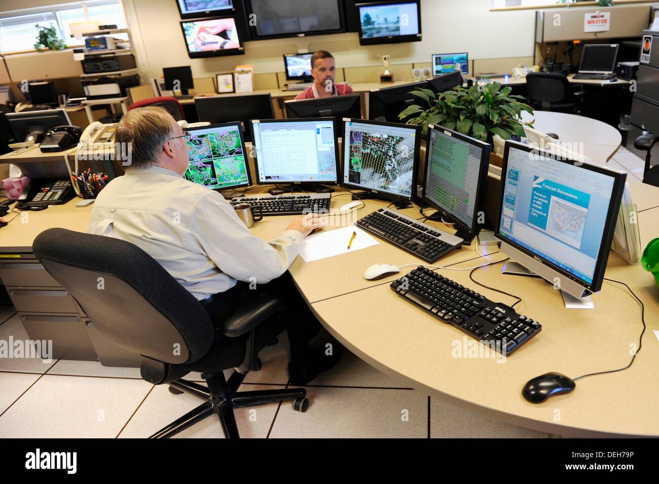 Meteorologist in Work Area in Doppler Radar National Oceanic and ...