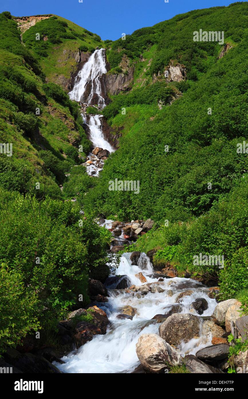 Waterfall in Swiss Alps, Switzerland Stock Photo - Alamy