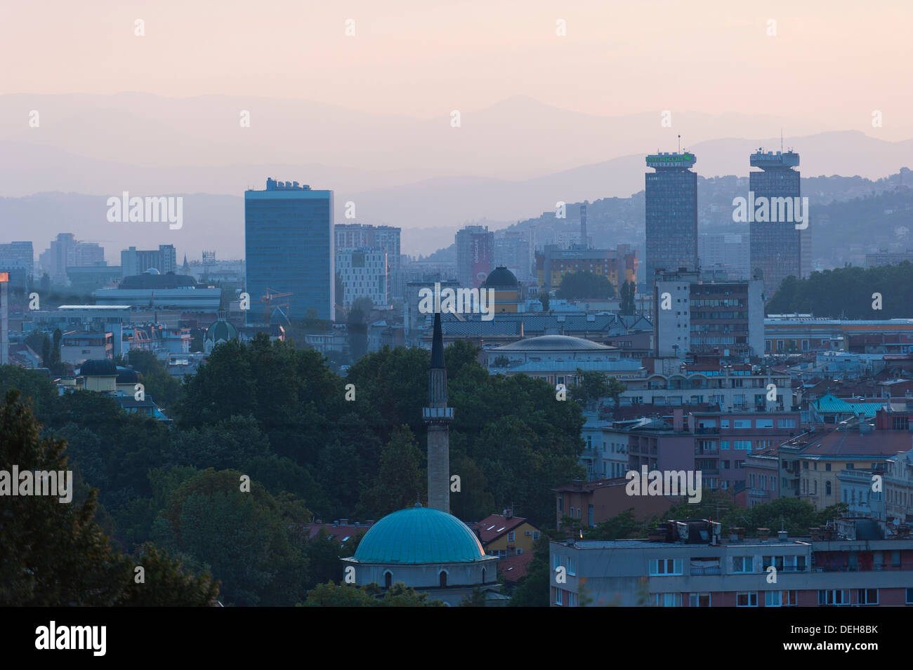Bosnian Parliament and Twin Towers, Sarajevo, capital of Bosnia and ...