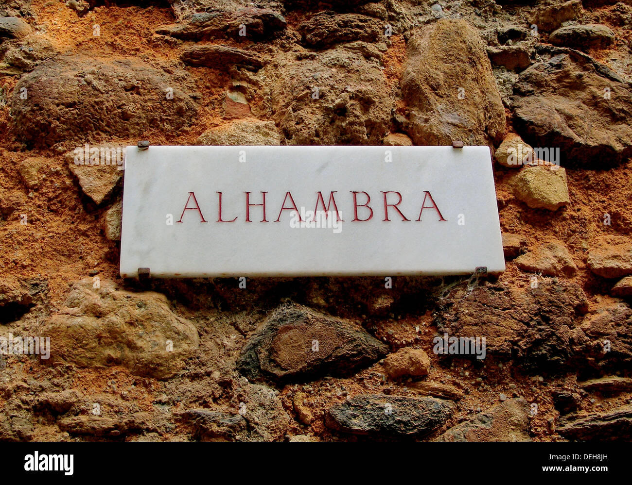 Entrance sign alhambra granada spain hi-res stock photography and ...