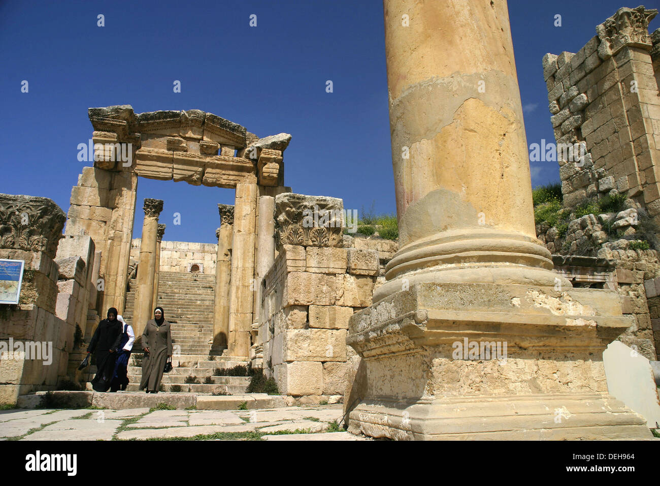 Cathedral, archaeological site of Jerash. Jordan Stock Photo - Alamy