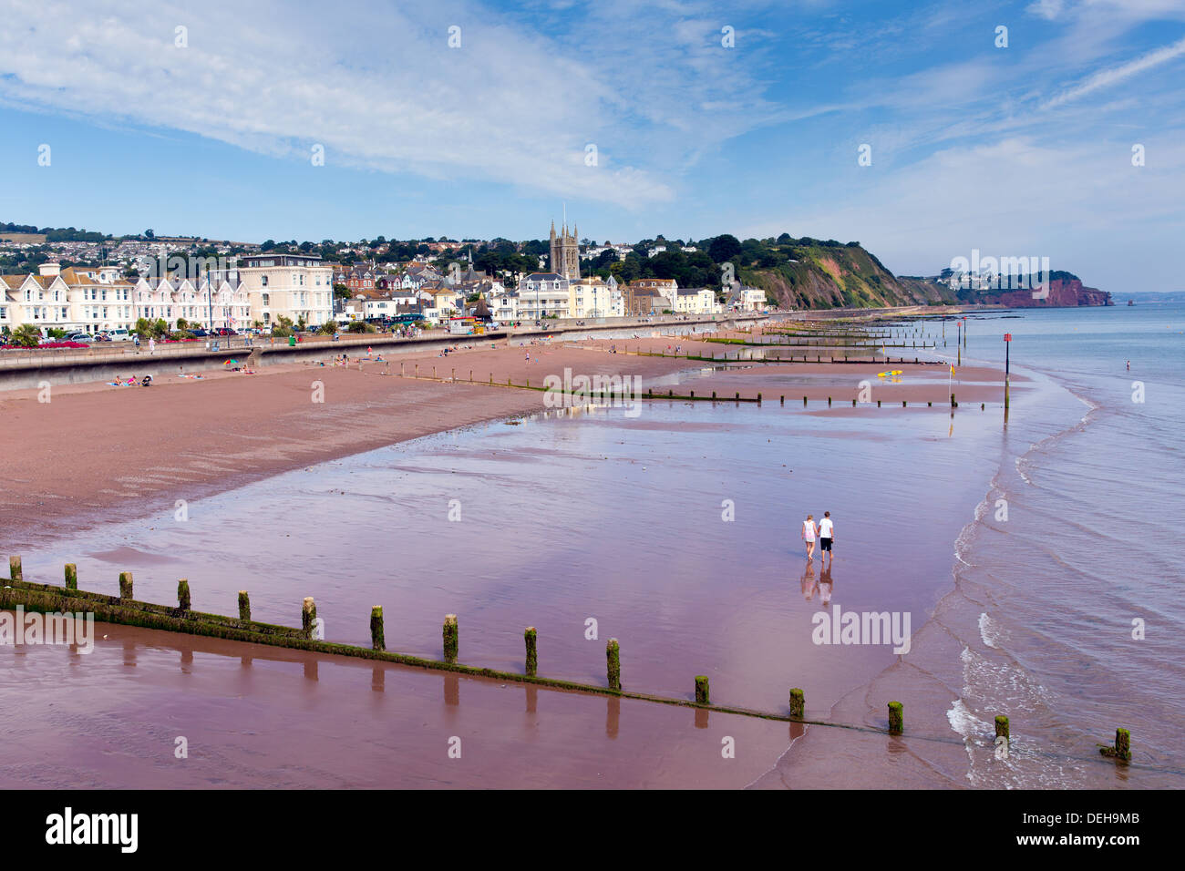 Teignmouth Devon England traditional English coastal town by the sea ...