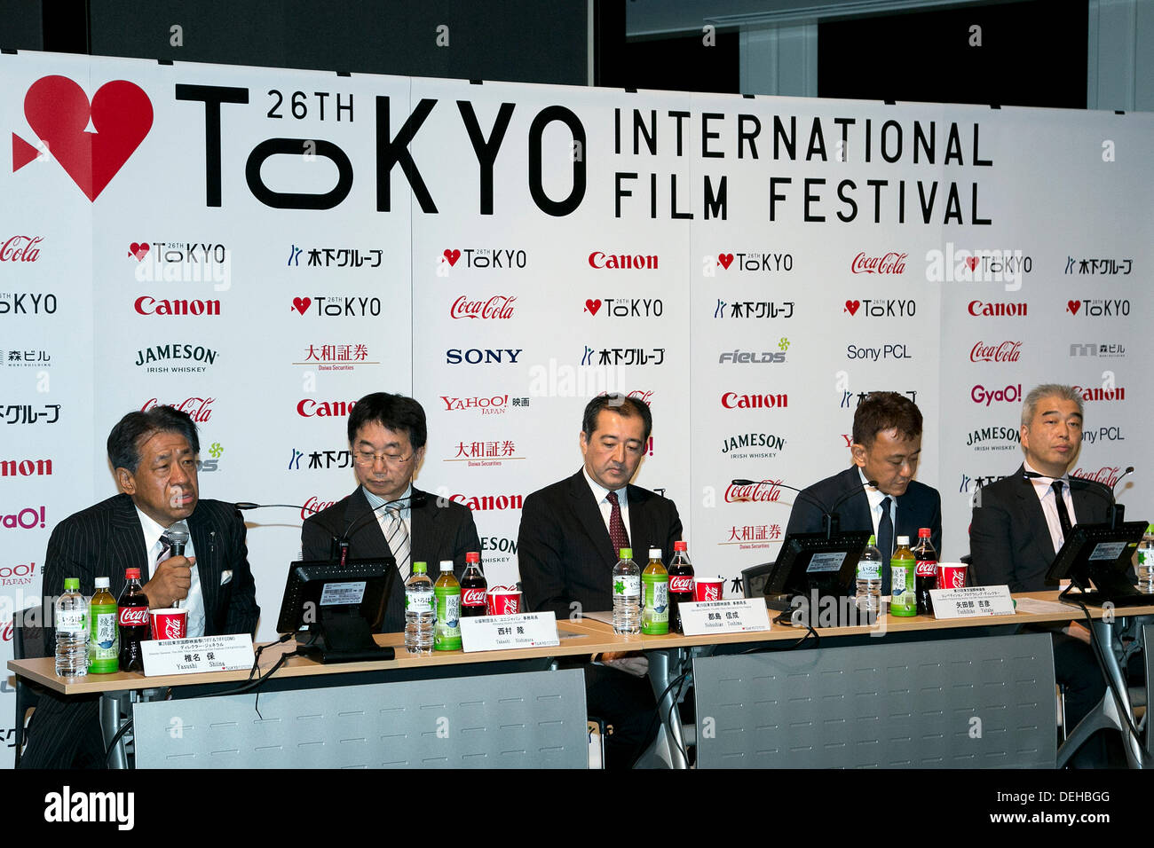 Tokyo, Japan. 19th Sept, 2013. (L to R) The Director General Yasushi ...
