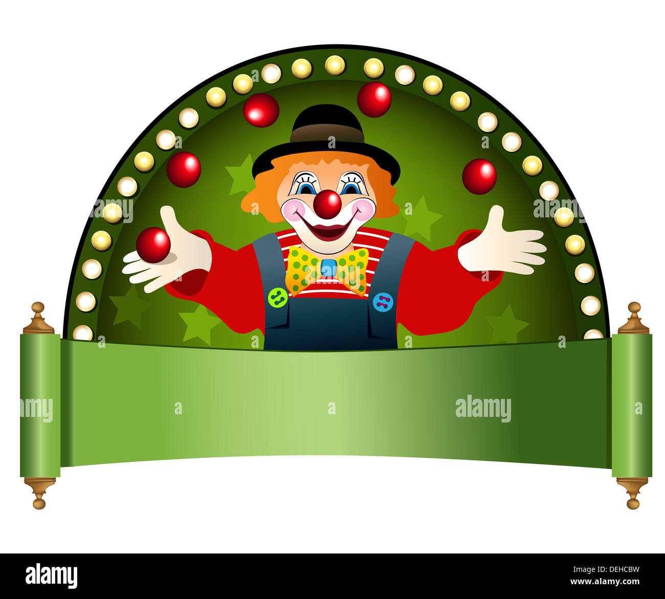 Clown circus illustration Cut Out Stock Images & Pictures - Alamy