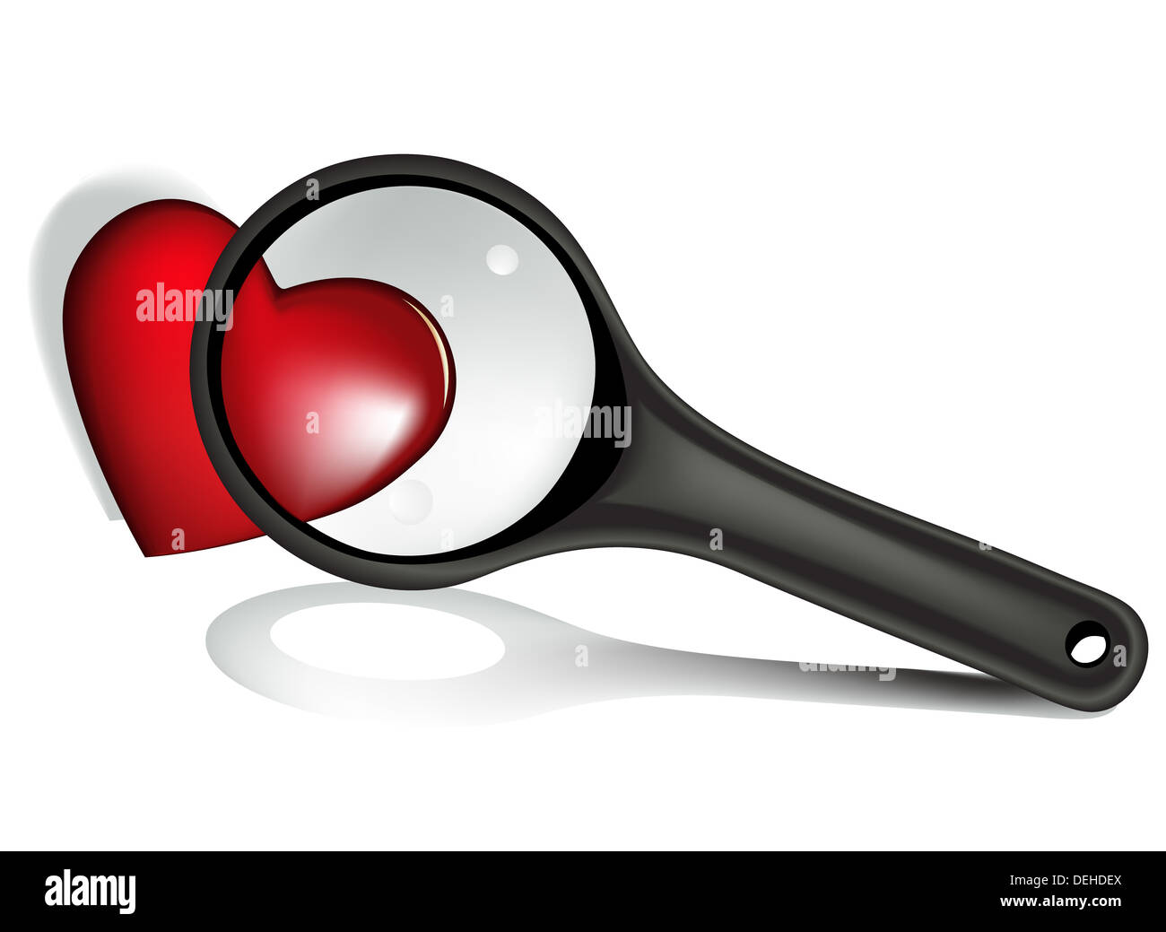 Magnifying heart Cut Out Stock Images & Pictures - Alamy